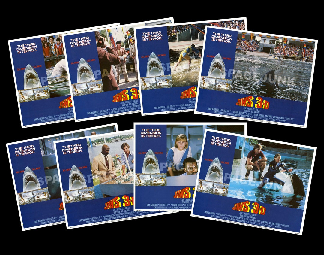 Jaws 3-D (1983) U.S. Lobby Card Set (8 Cards) - Etsy