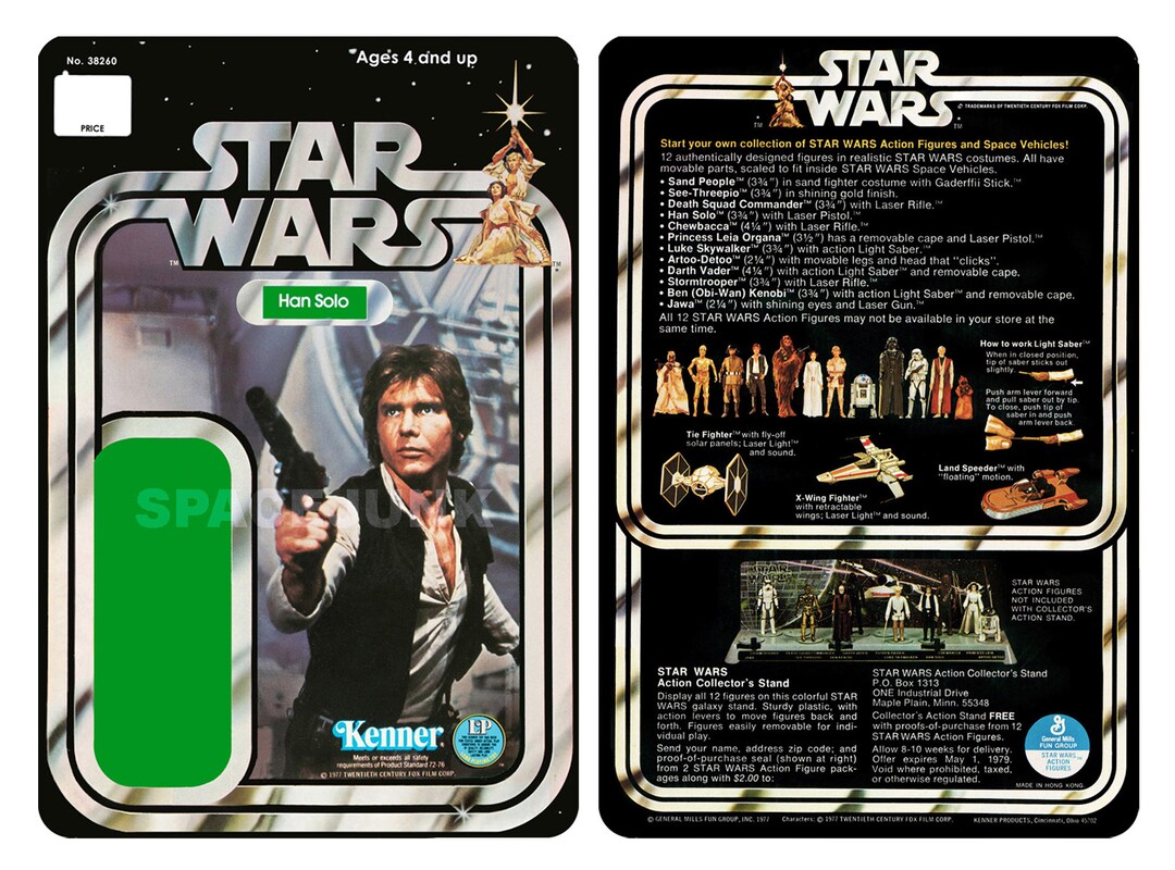 Star Wars Han Solo 1977 Repro Cardback - Etsy Singapore