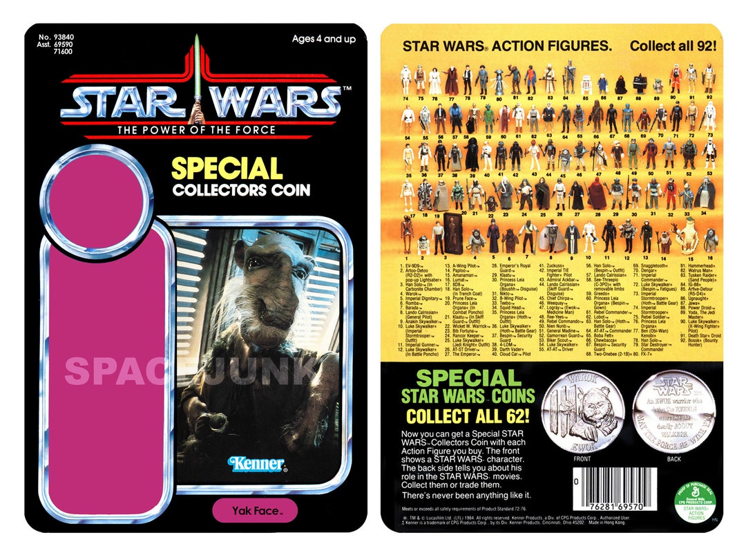Star Wars Power of the Force Yak Face 1985 Repro Cardback - Etsy Singapore