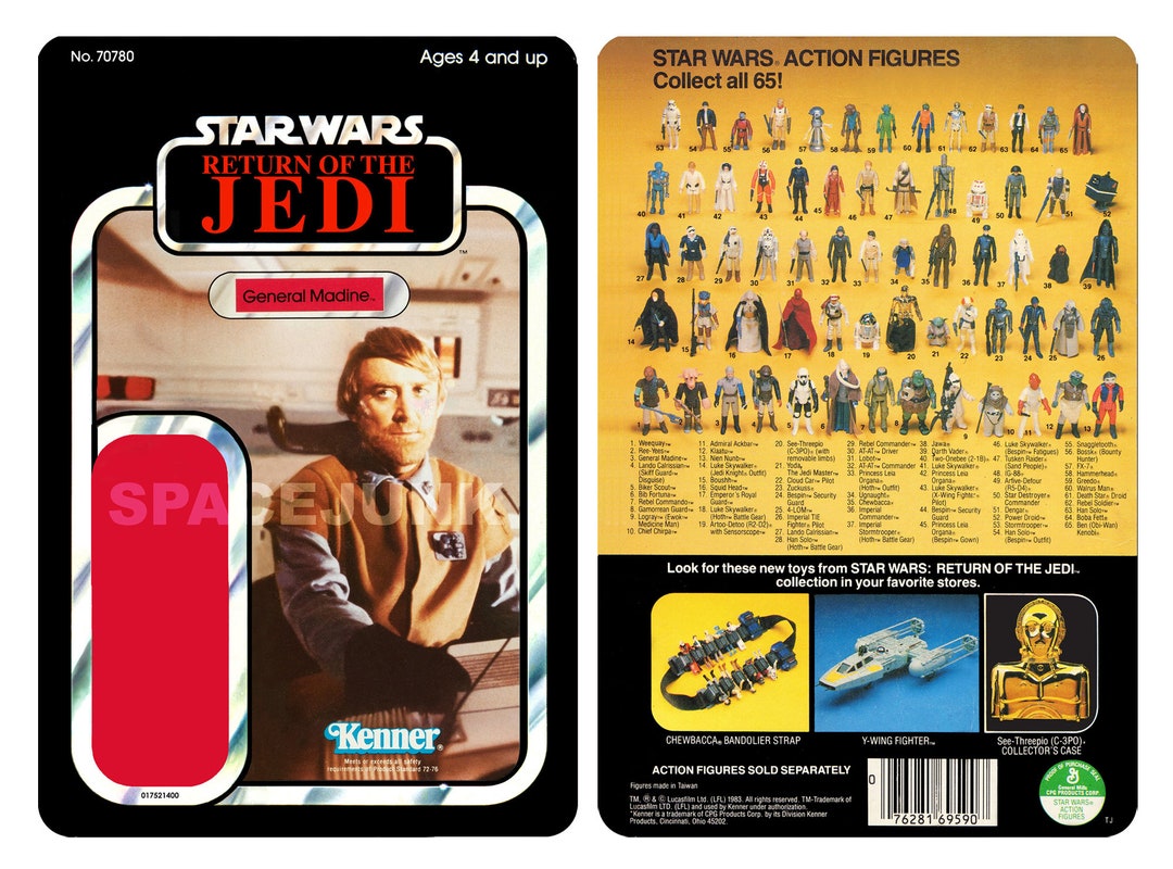 Star Wars ROTJ General Madine 1983 Repro Cardback - Etsy