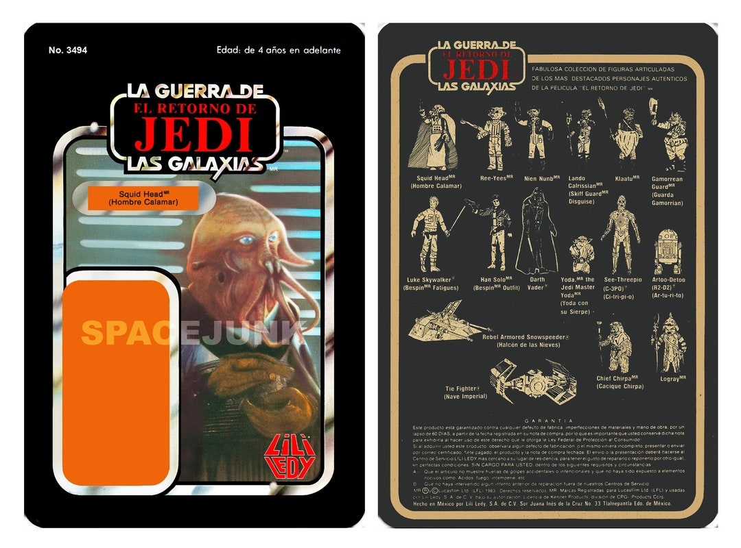 Star Wars Lili Ledy Squid Head Repro Cardback - Etsy