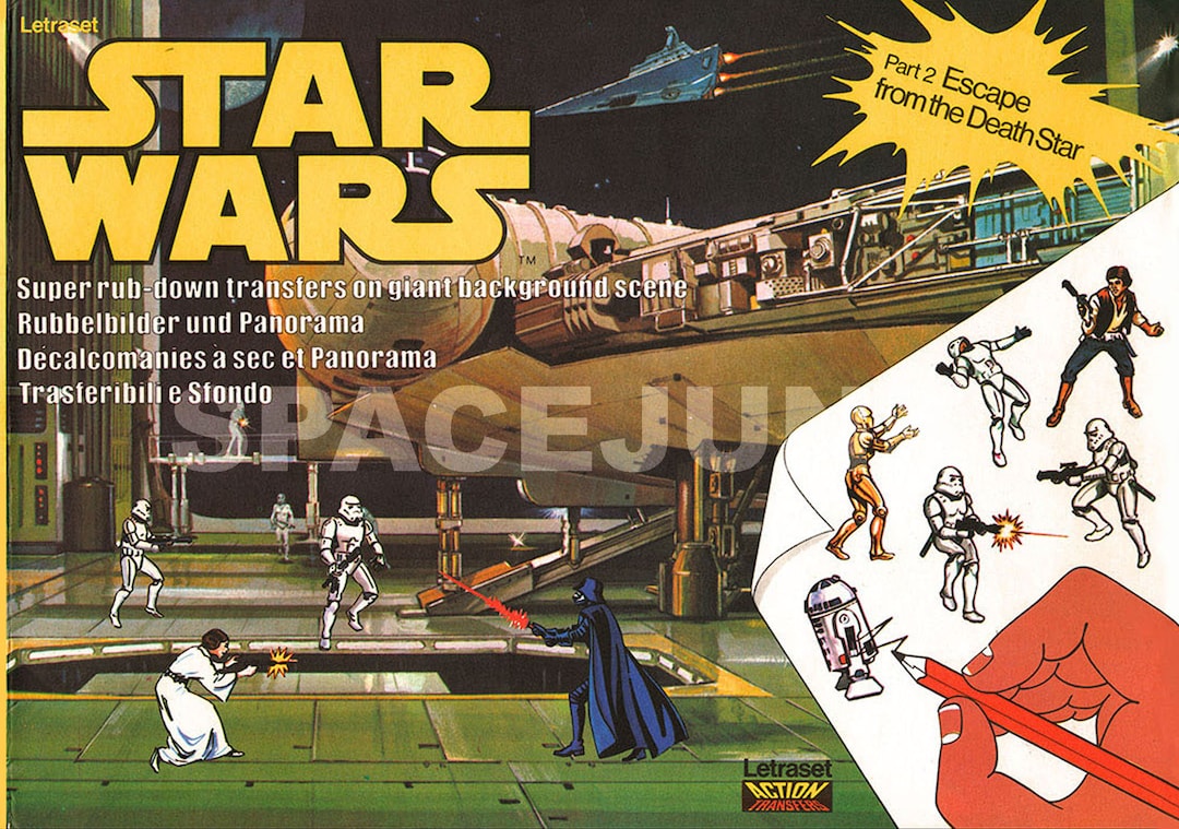 Star Wars UK Letraset Rub-on Transfer: Escape Form the Death Star - Etsy