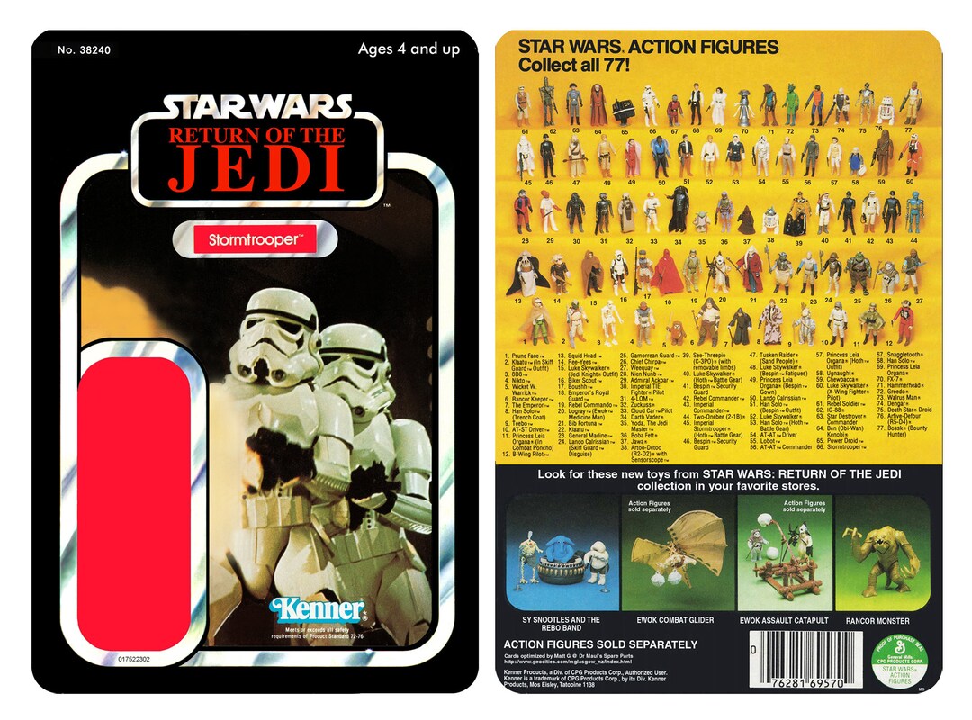 Star Wars ROTJ Stormtrooper 1983 Repro Cardback - Etsy Singapore
