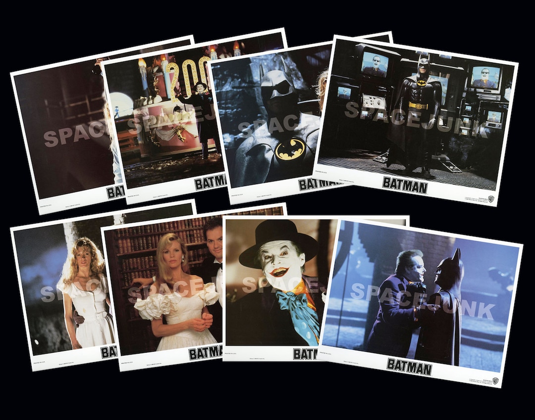 Batman (1989) U.S. Lobby Card Set (8 Cards) Tim Burton, Micheal Keaton ...