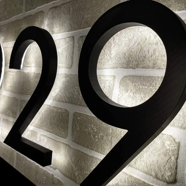 Lighted House Numbers - Etsy