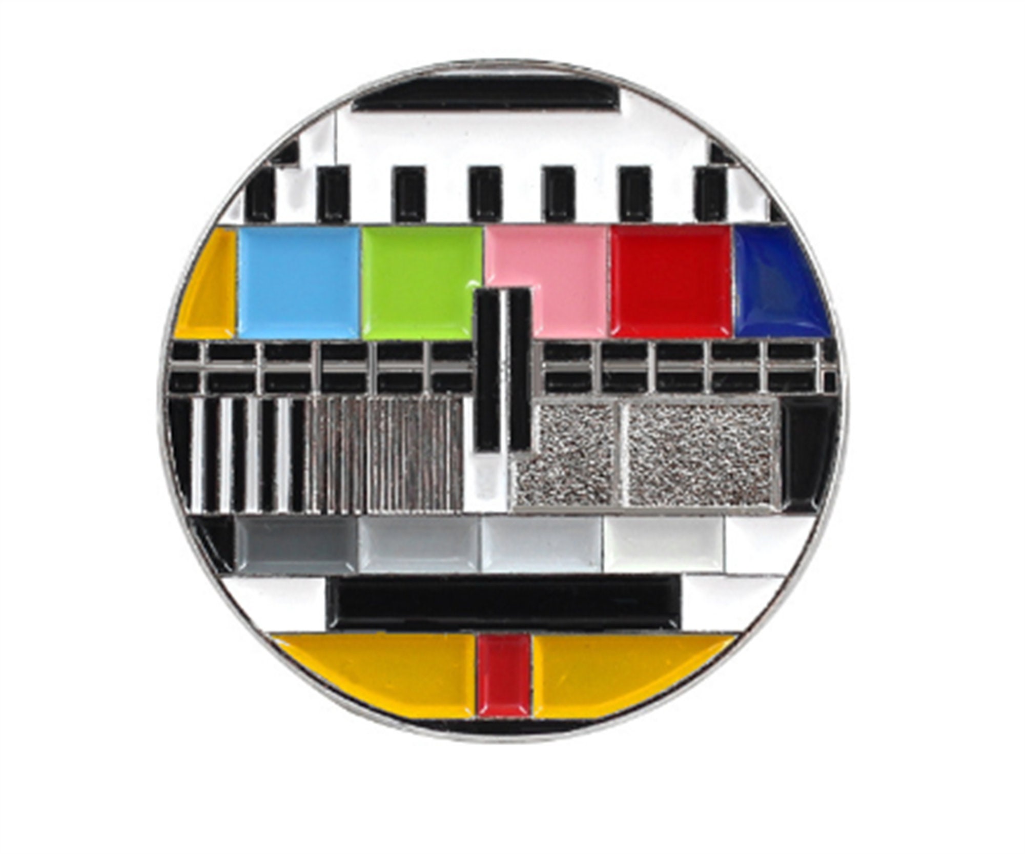Retro TV Pin No Signal TV Test Pattern Enamel Lapel Pin Enamel - Etsy