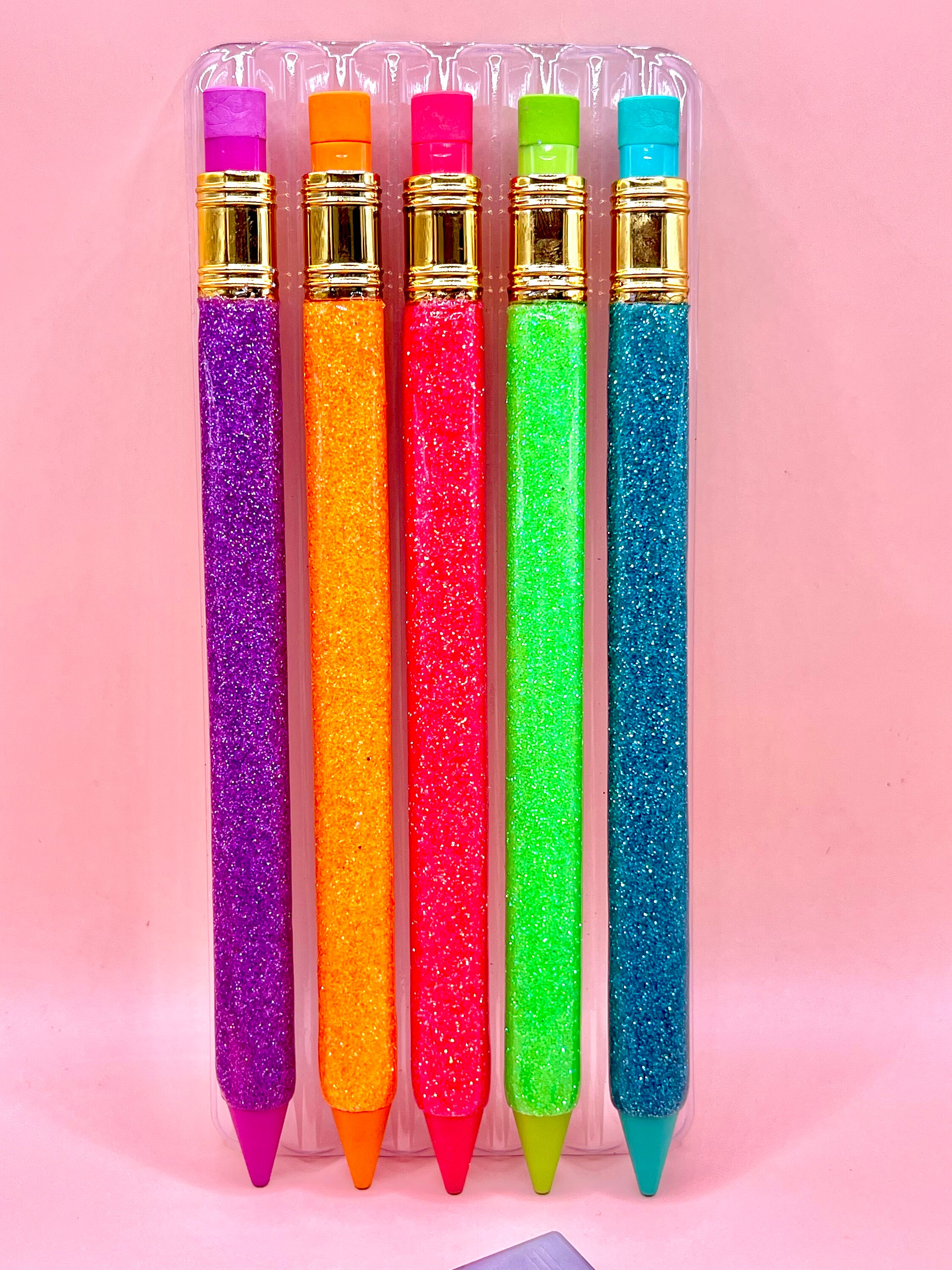 Glitter Mechanical Pencil Set, Glitter Pencils, Multicolored Glitter ...