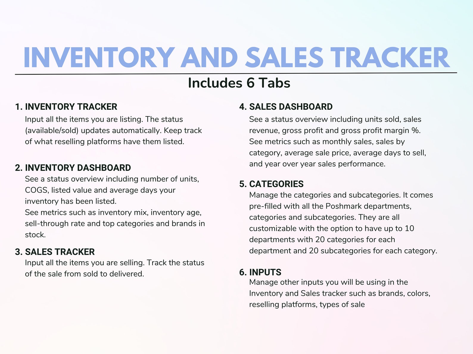 Reseller Inventory and Sales Tracker - Reseller Inventory Spreadsheet ...