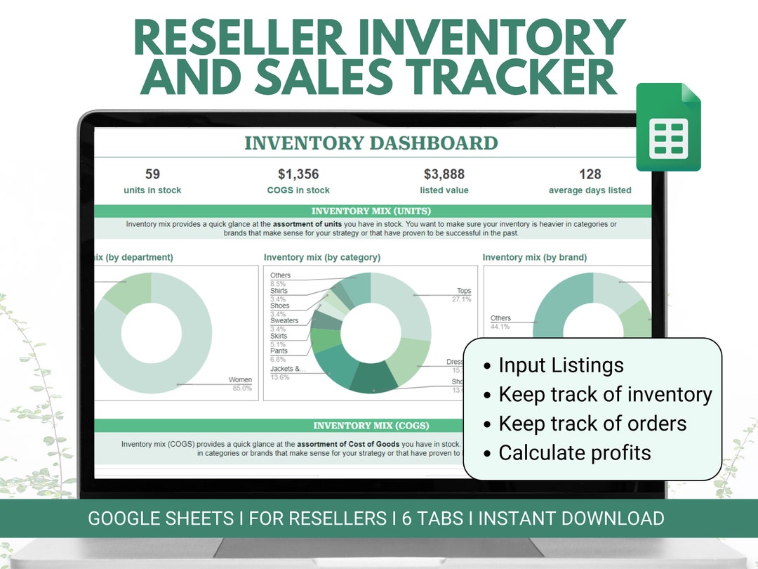 Reseller Inventory and Sales Tracker - Reseller Inventory Spreadsheet ...