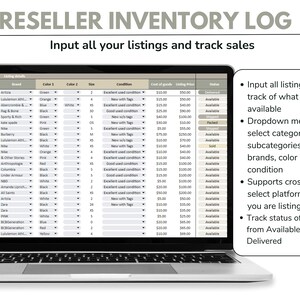 Reseller Inventory Log - Reseller Inventory Spreadsheet - Profit ...