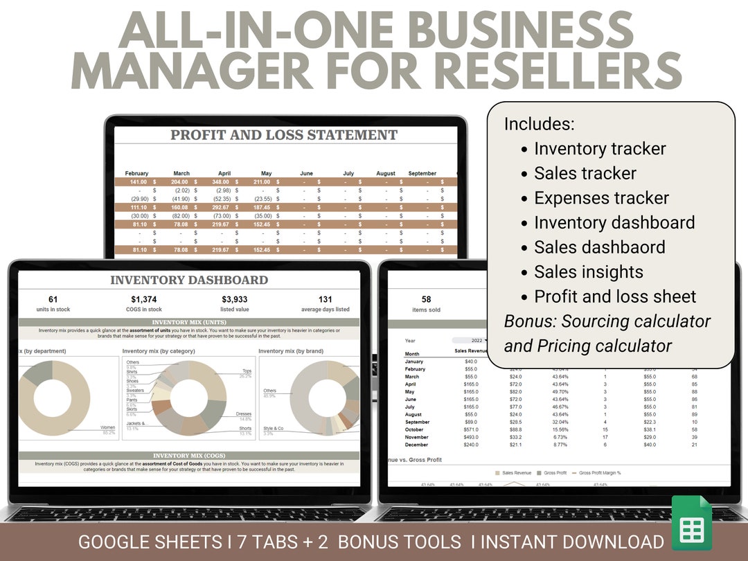 Reseller Spreadsheet | All-in-one Reseller Business Manager Spreadsheet ...