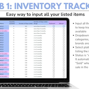 Reseller Inventory and Sales Tracker - Reseller Inventory Spreadsheet ...