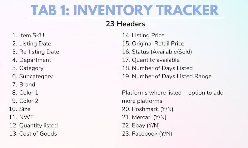 Reseller Inventory and Sales Tracker - Reseller Inventory Spreadsheet ...