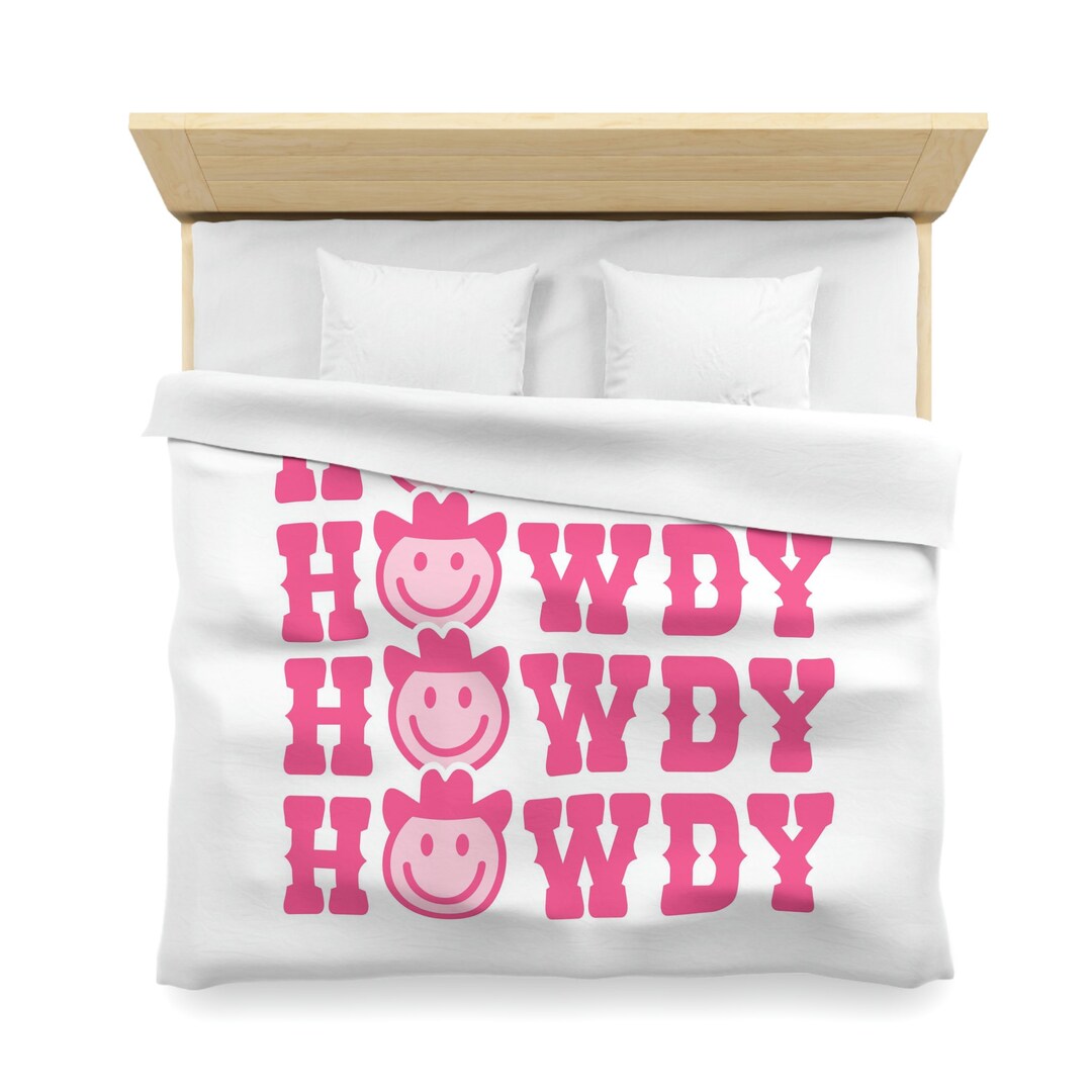 Preppy Howdy Duvet Cover, Preppy Room Decor, Dorm Bedding, Western ...