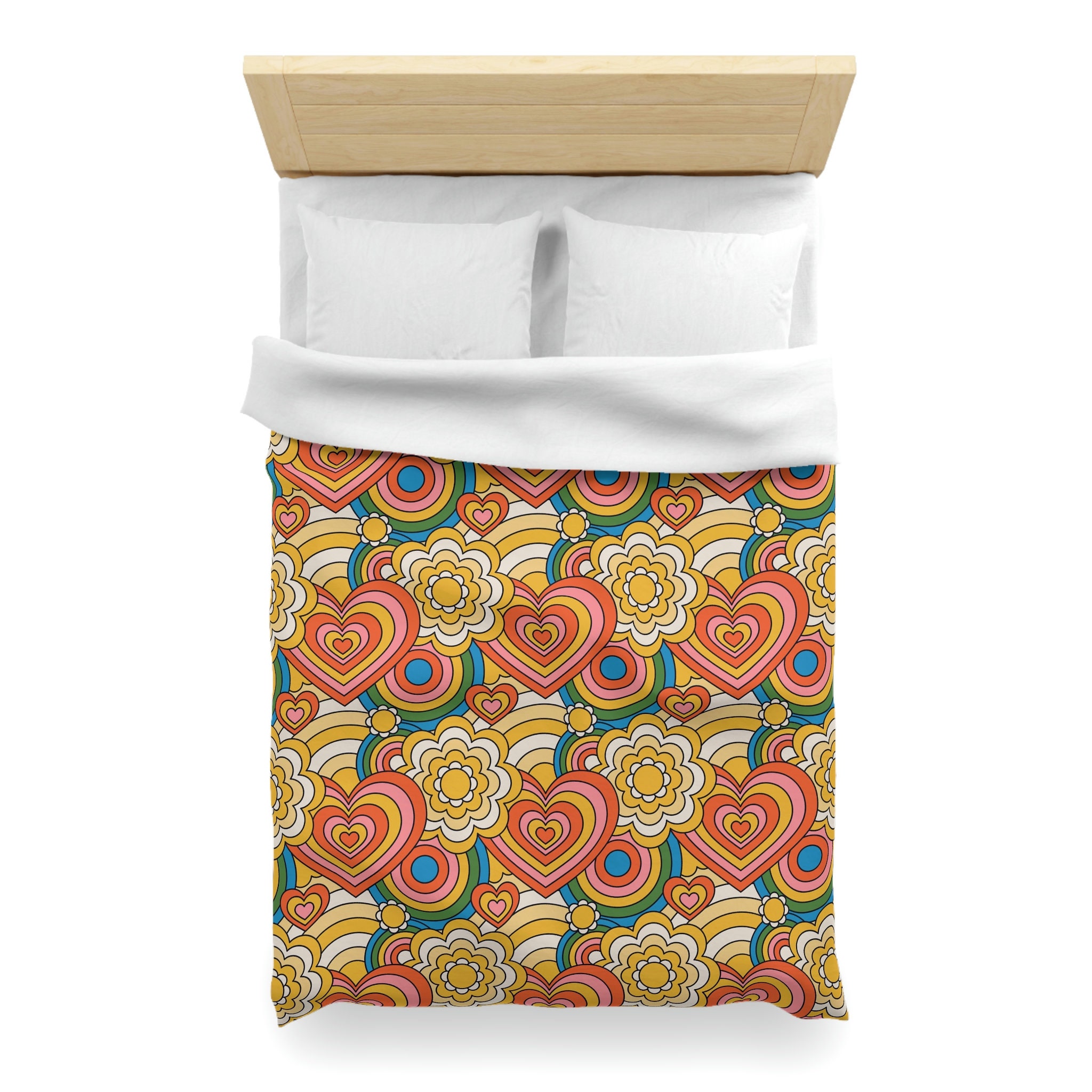 Hippy Trippy Duvet Cover, Vintage Bedding, 70's Duvet Cover, Groovy ...