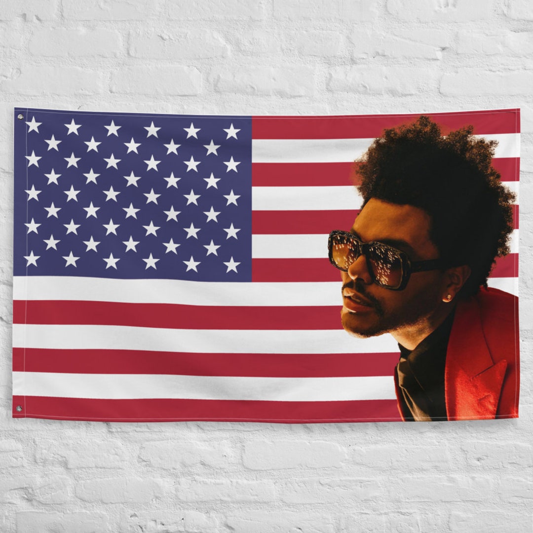 The Weeknd USA Flag America Flag Tapestry Wall Decor 3x5 FT Tapestry ...