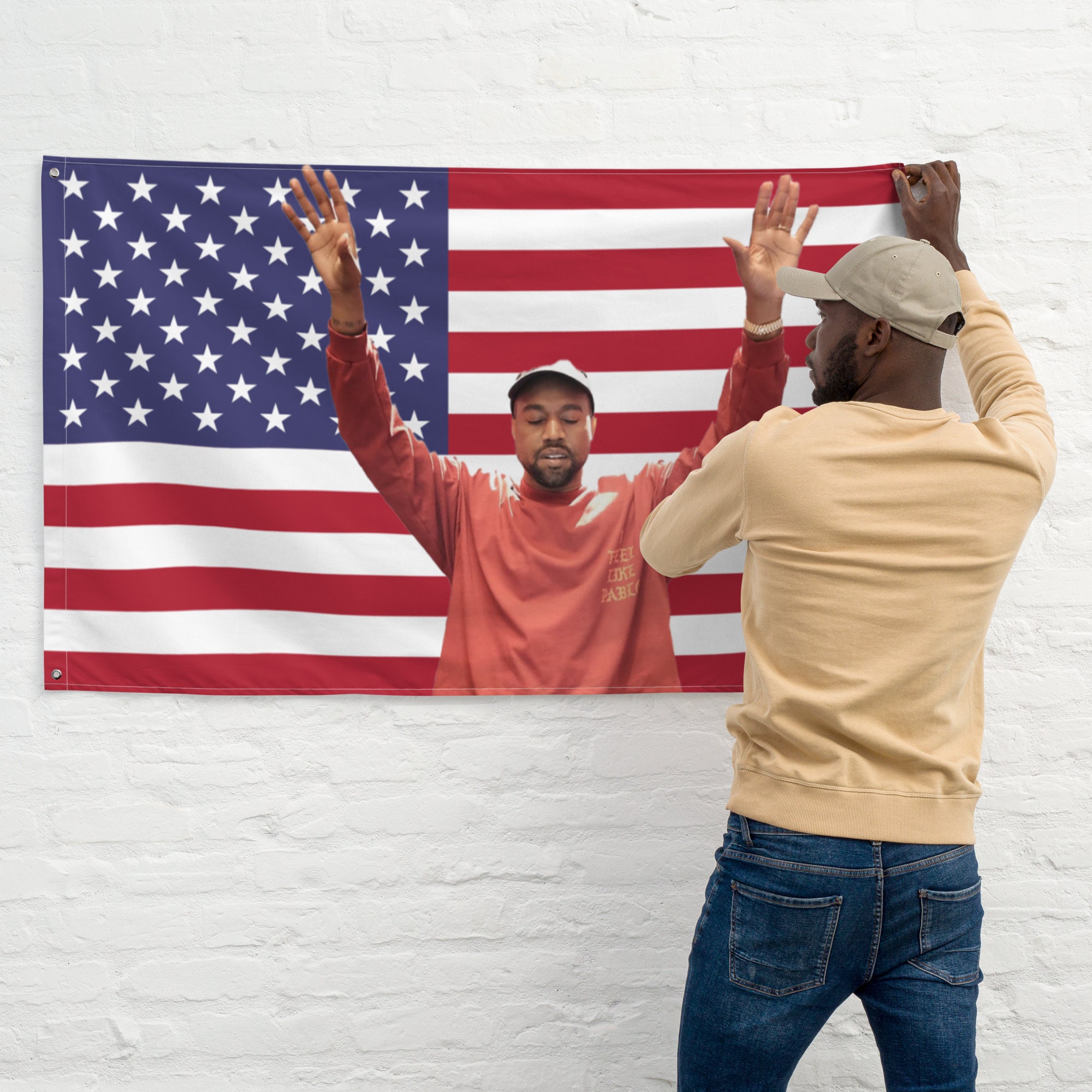 Kanye West Flag 2024 USA America Flag Tapestry Decor for College Dorm ...
