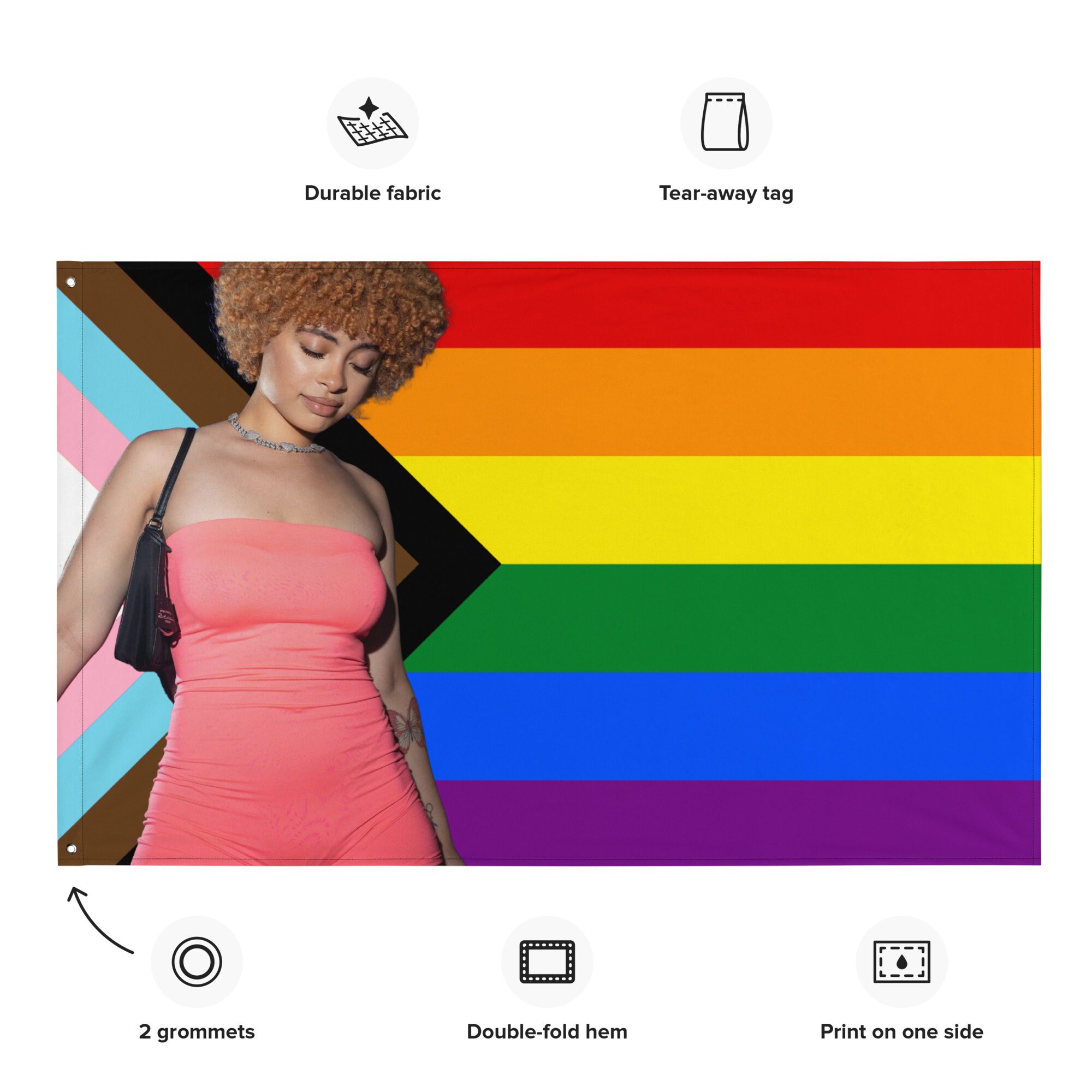 Ice Spice | Pride Flag / Tapestry by GabrieIsmaioaolcom | Printblur