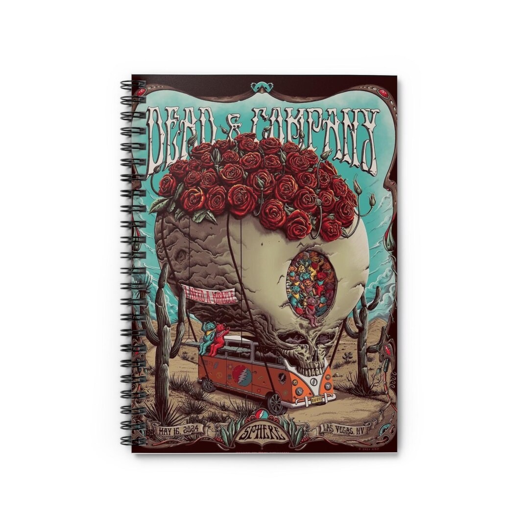 Dead & Co Poster Spiral Notebook Ruled Line, Grateful Dead Notebook ...