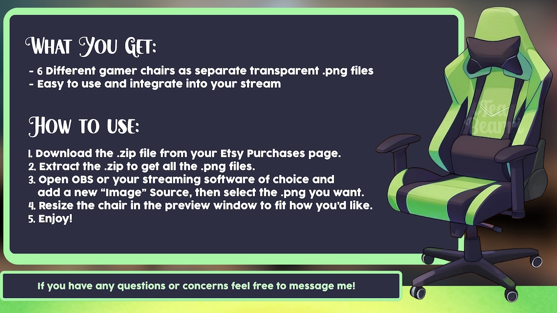 Vtuber Gaming Chair Set • Twitch Stream Pngtuber Asset, Vtuber Pack, 2D ...