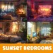 Sunset Rooms • Twitch & Zoom Backgrounds - Aesthetic Bedrooms, Cozy ...