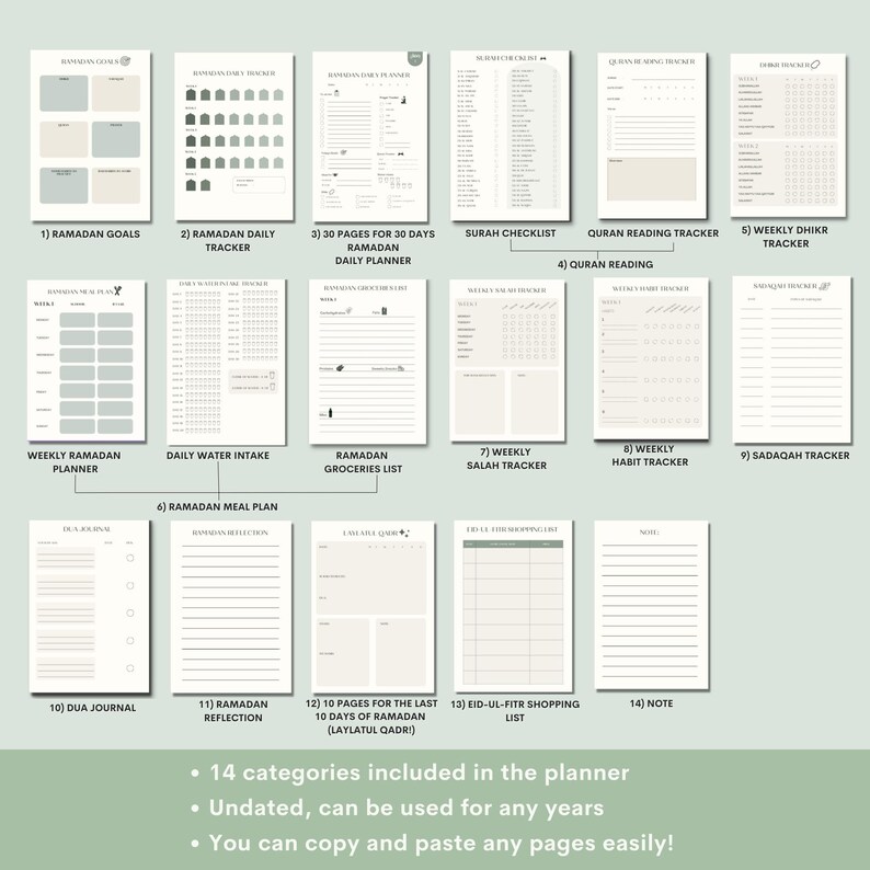 RAMADAN PLANNER | Printable Planner, Muslim Planner, Ramadan Journal ...