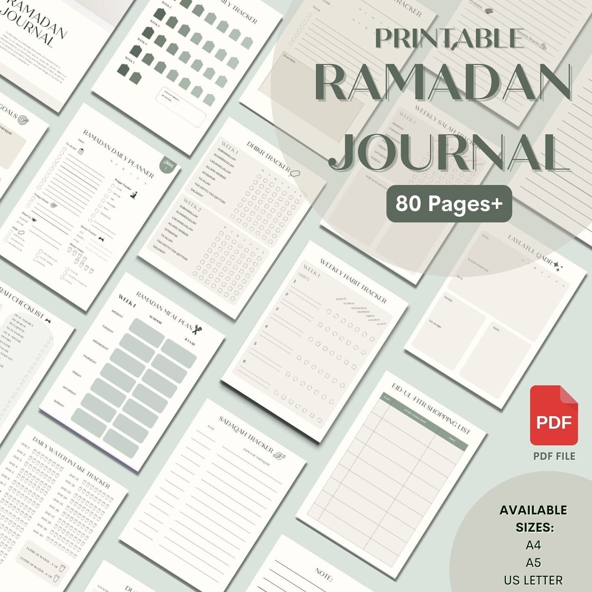 RAMADAN PLANNER | Printable Planner, Muslim Planner, Ramadan Journal ...