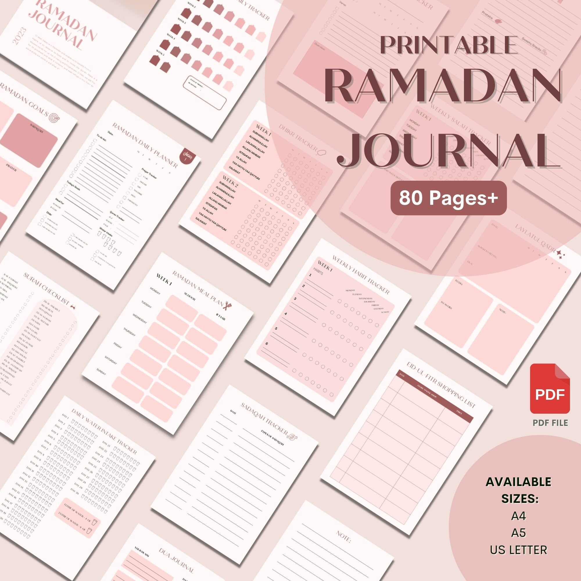 RAMADAN PLANNER Printable Planner, Muslim Planner, Ramadan Journal ...