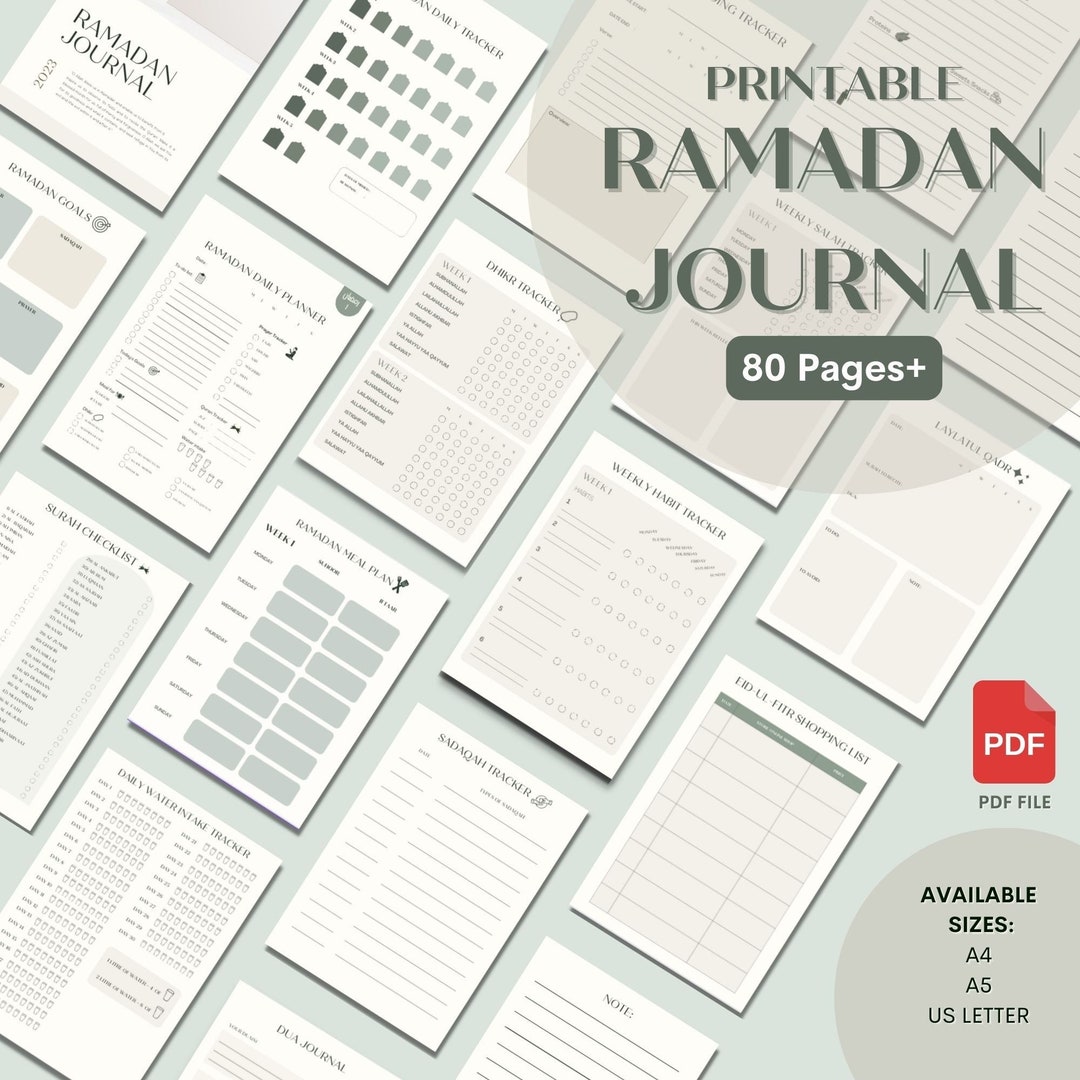 RAMADAN PLANNER Printable Planner, Muslim Planner, Ramadan Journal ...