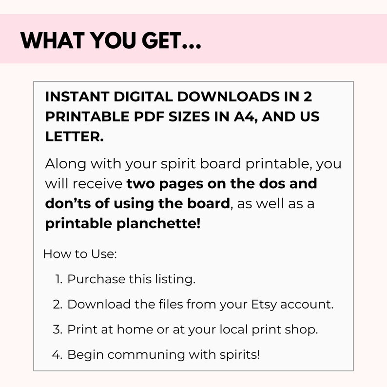 Spirit Board Printable | How to Use Ouija Board Pages | Witch Talking ...