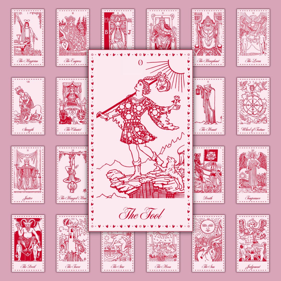 Rider Waite Tarot Deck – Romantic Vintage Style Tarot Cards (digital ...