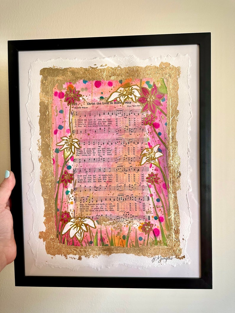 Christ the Lord is Risen Today, Hymn by Charles Wesley, Hand Painted ...