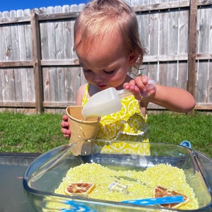 Lemonade Sensory Bin Kit Summer Activities for Babies, Toddlers, Kids ...