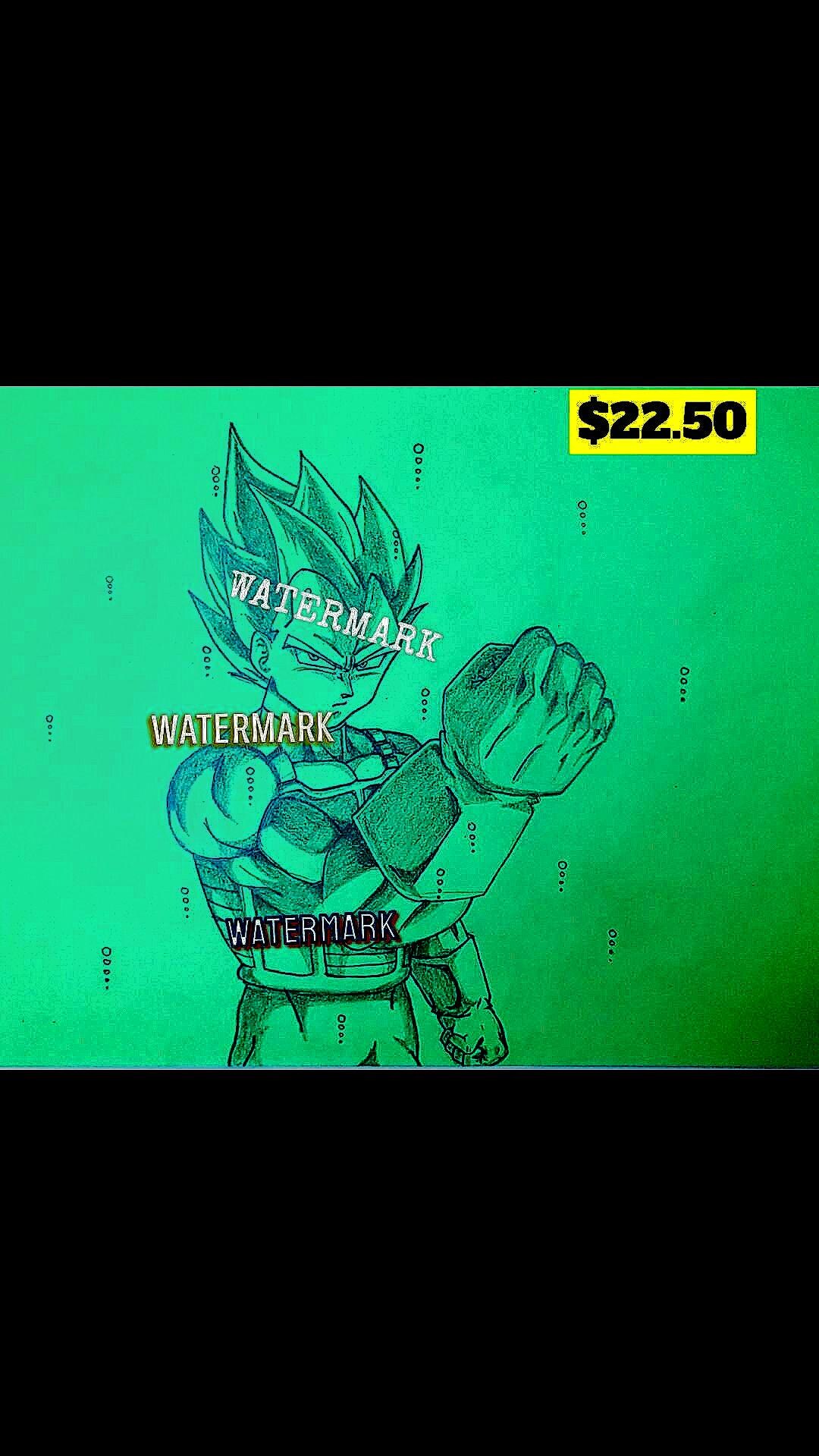 Super Saiyan Royal Blue Vegeta - Etsy