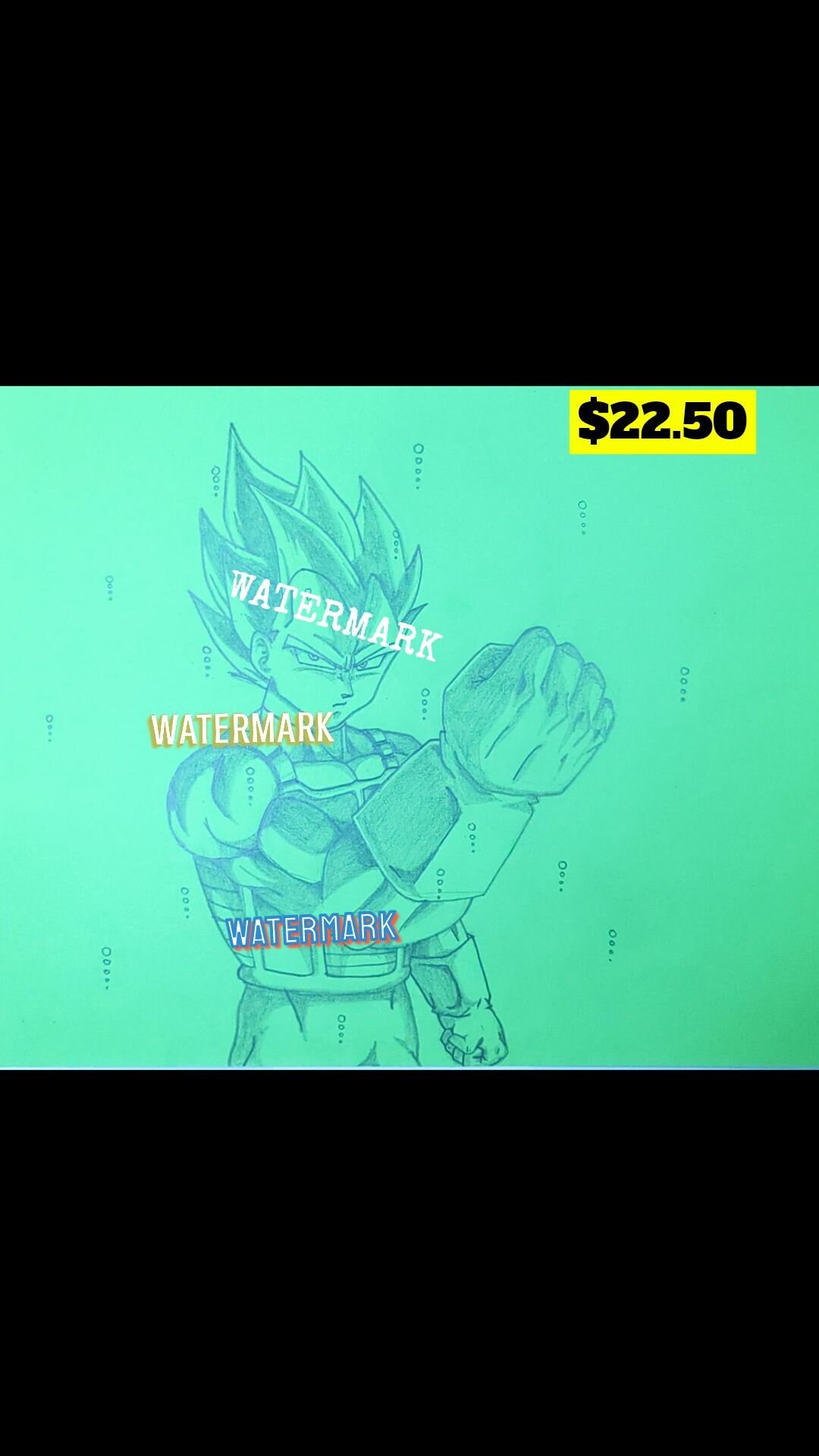 Super Saiyan Royal Blue Vegeta - Etsy