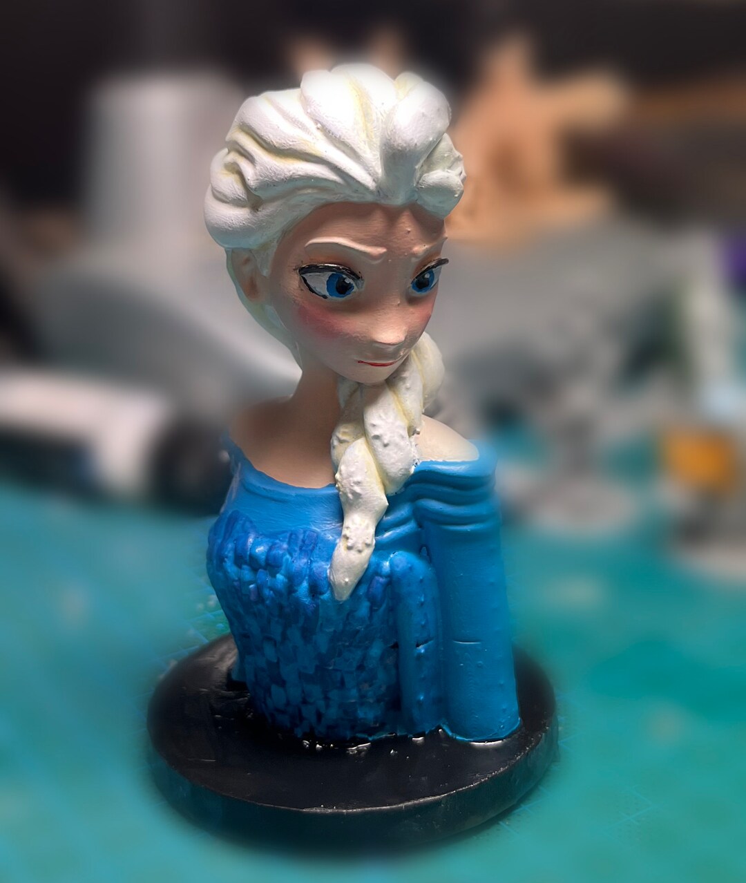 Hand Painted Elsa Bust - Etsy