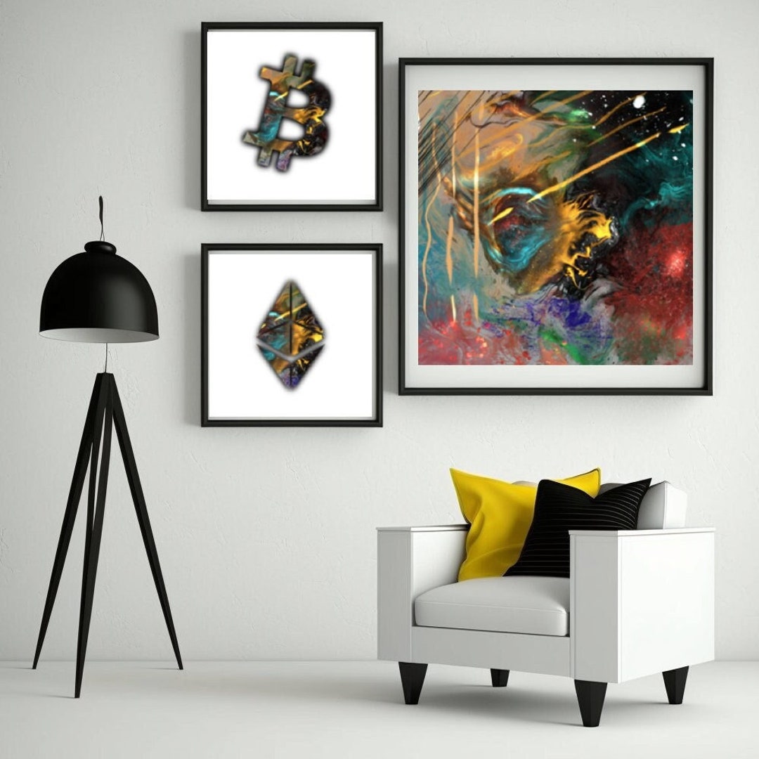 Original Abstract Art, Abstract Bitcoin Art Png, Bitcoin Png, Crypto ...