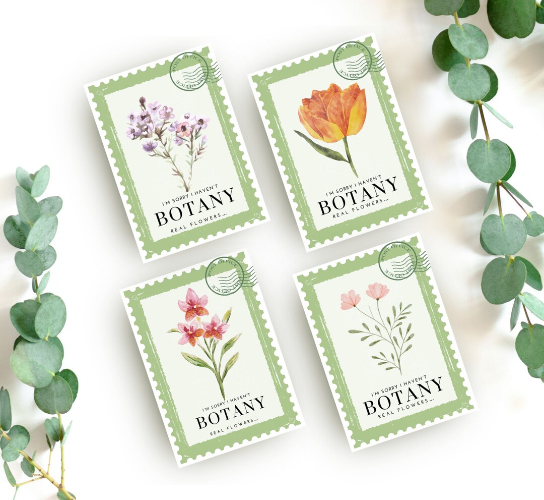 Botany Pun Funny Handmade Card | Single or Set of 4 | Botanical Floral ...
