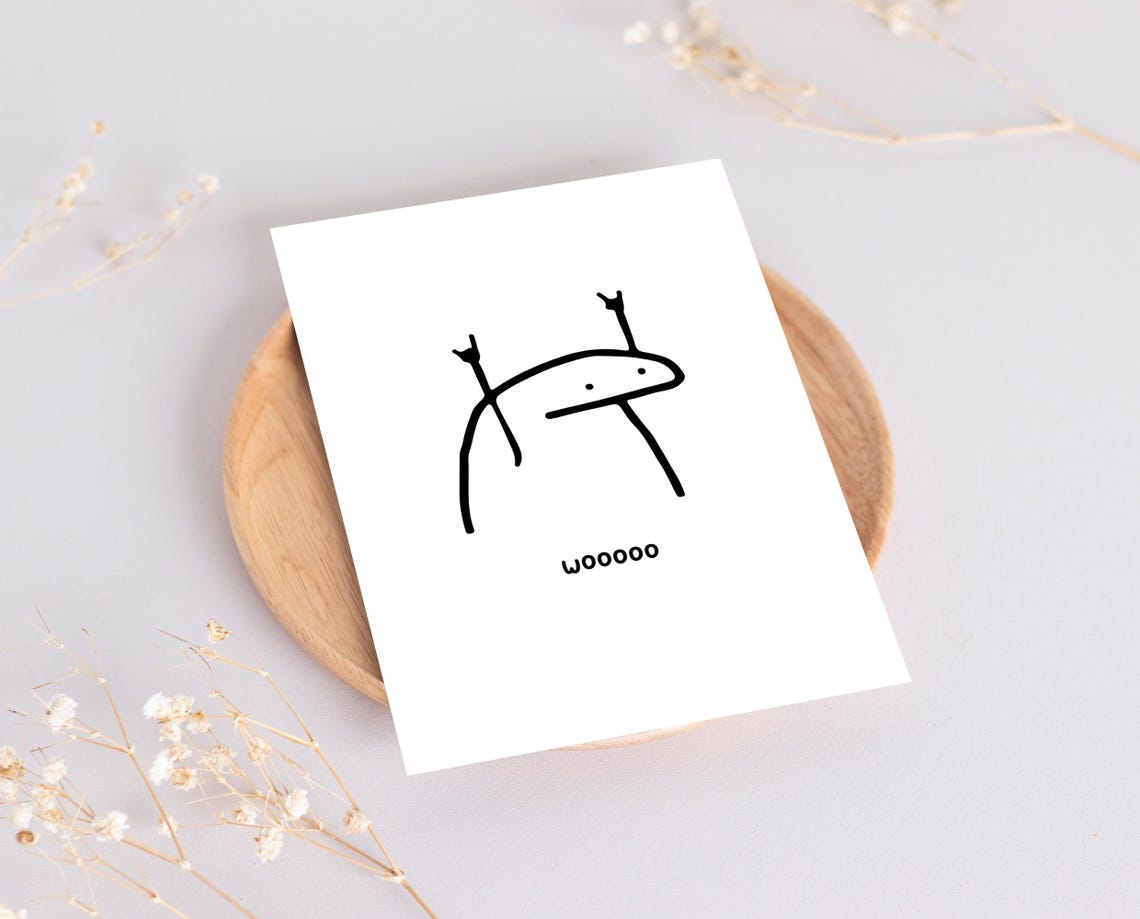 Wooo | Congratulations Card | Joke Card | Cute Card | Congrats | Happy ...