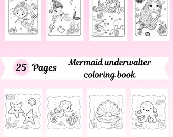 Mermaid Coloring Book Pages Printable Mermaid Coloring Pages for Girls ...