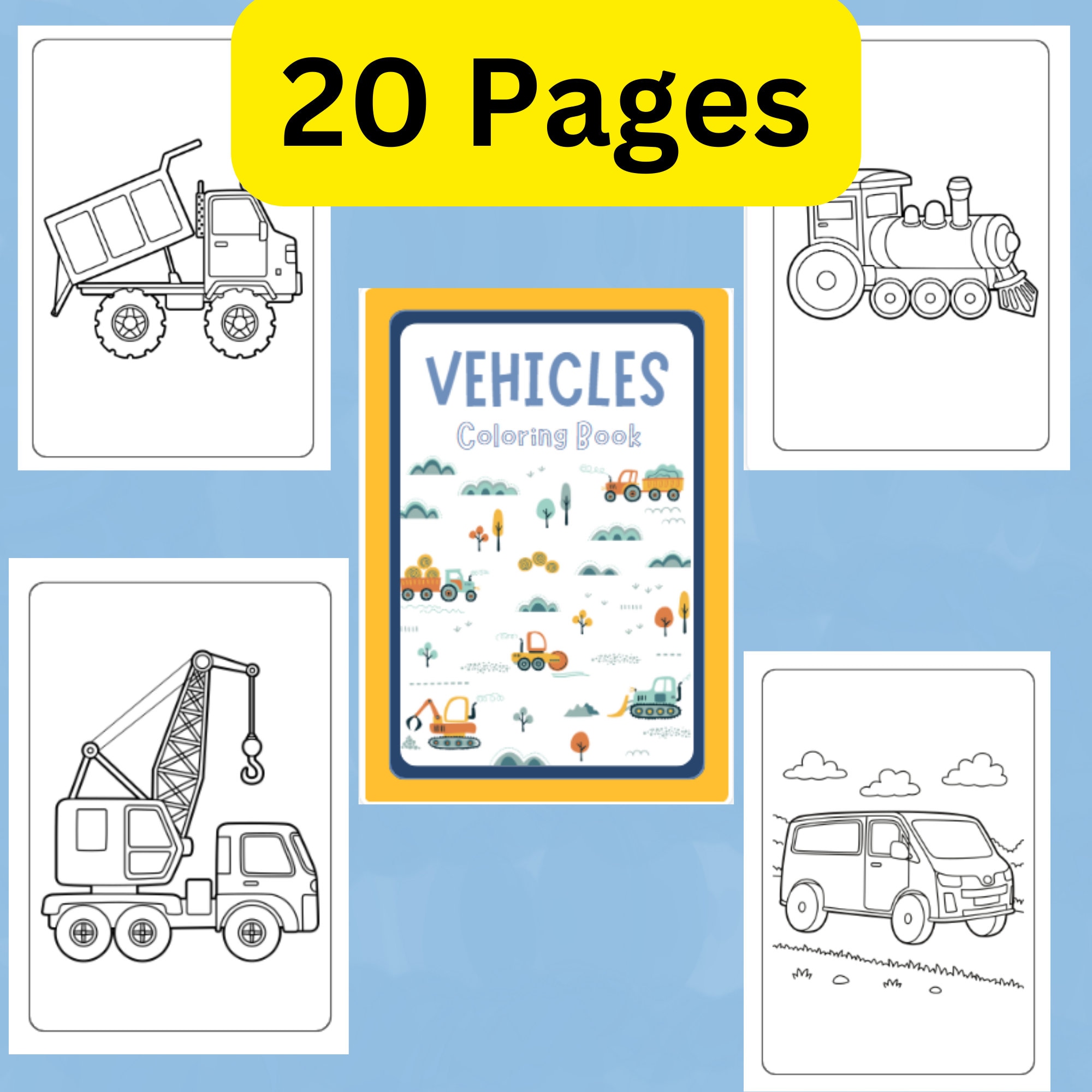 Transportation Coloring Pages, 20 Printable Transportation Coloring ...