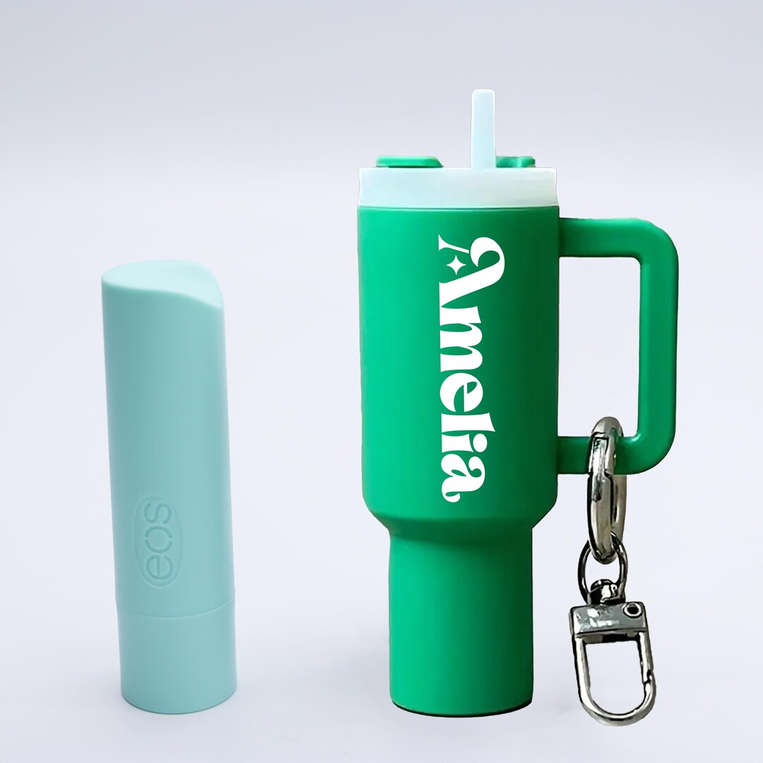 Personalized Keychain | Chapstick Holder, Mini Stanley Style - Etsy