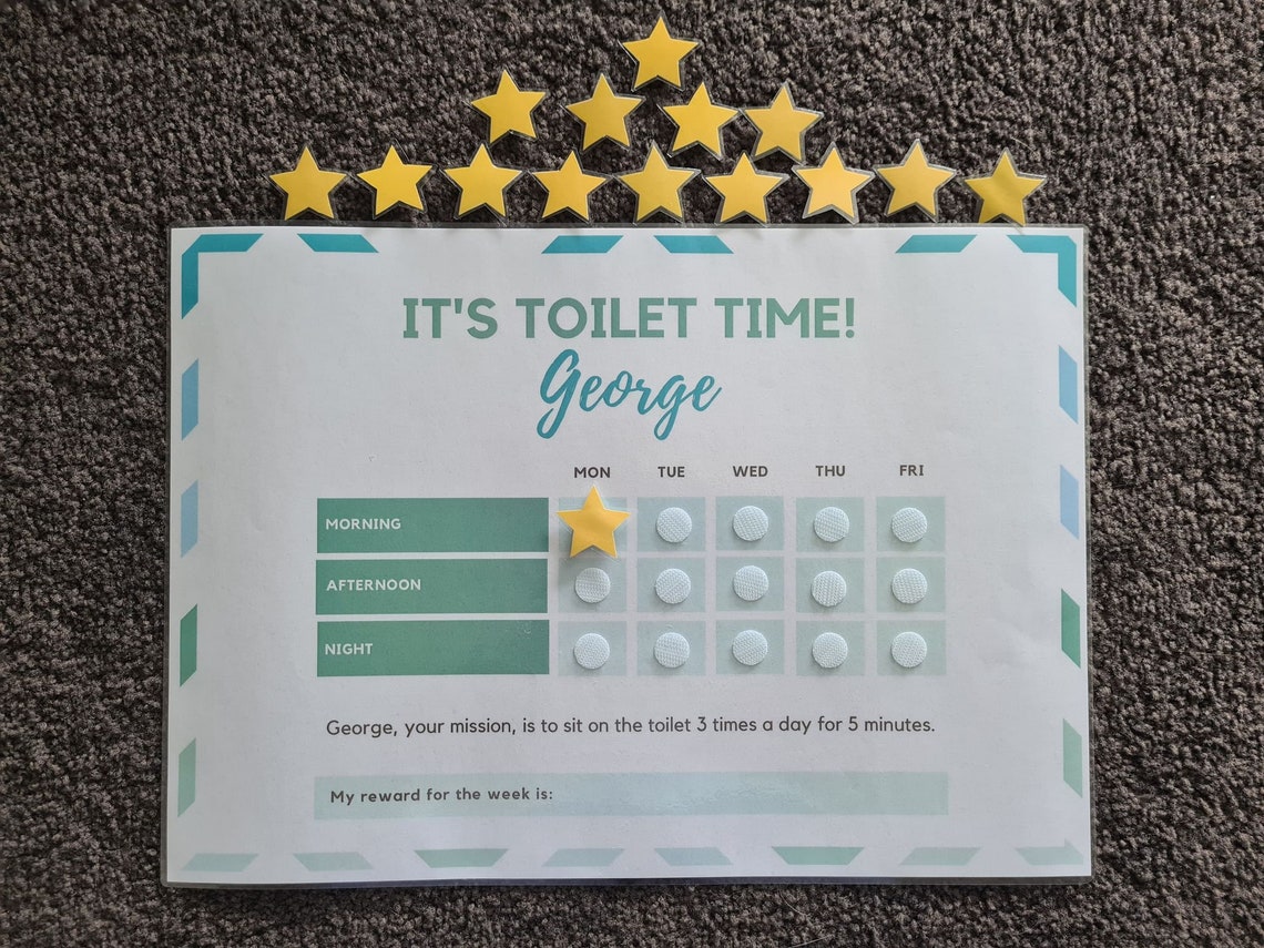 Toilet Training Reward Chart Printable, Instant Download PDF, PNG ...
