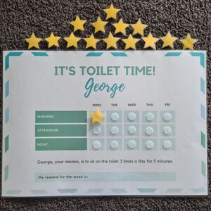 Toilet Training Reward Chart Printable, Instant Download PDF, PNG ...