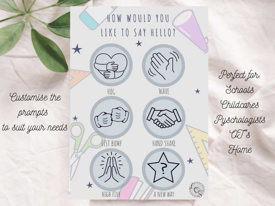 Hello Chart Printable, Instant Download PDF, PNG, Customisable ...
