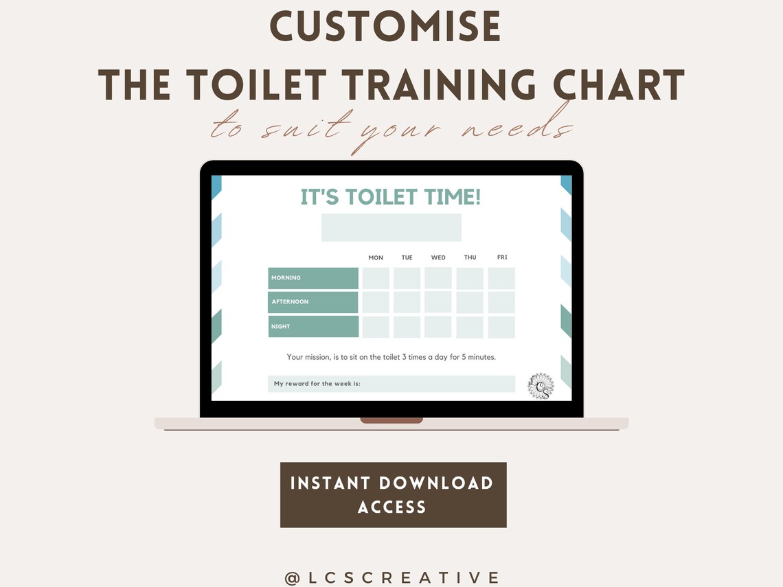 Toilet Training Reward Chart Printable, Instant Download PDF, PNG ...