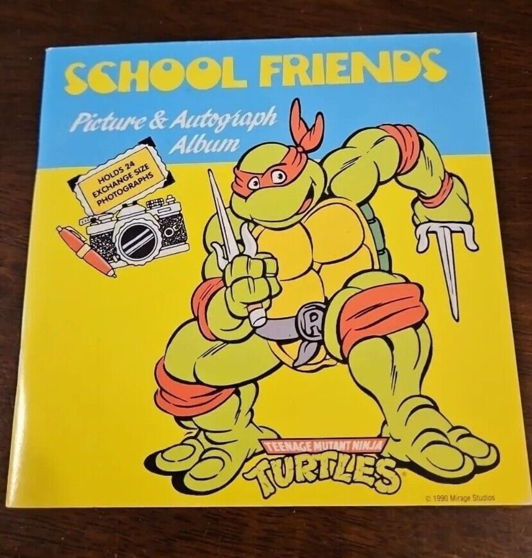 Teenage Mutant Ninja Turtles School Friends Album (1990 Mirage Studios Paperback - Etsy