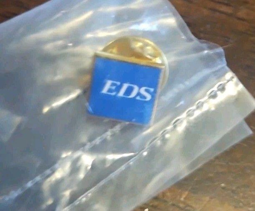 EDS Logo Vintage Lapel Pin Tie Tack Member Corporate Image Fraternal ...