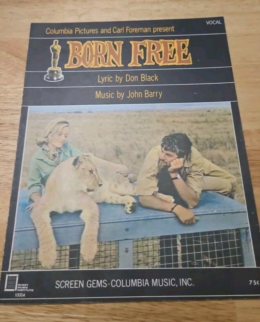 Born Free Sheet Music Lyric by Don Black Music by John Barry Piano ...