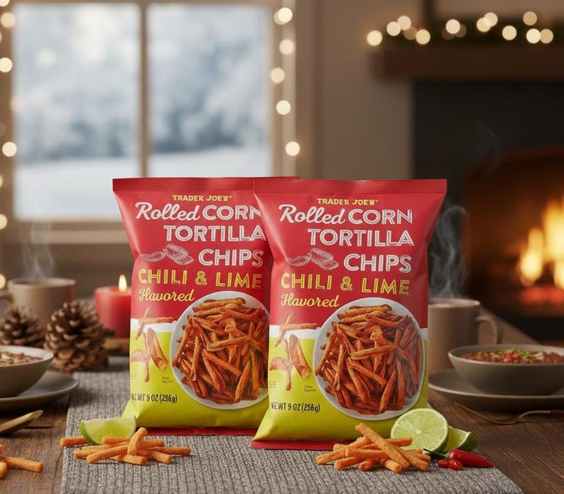 Trader Joe's Chili & Lime Rolled Corn Tortilla Chips (2-pack) - Spicy ...